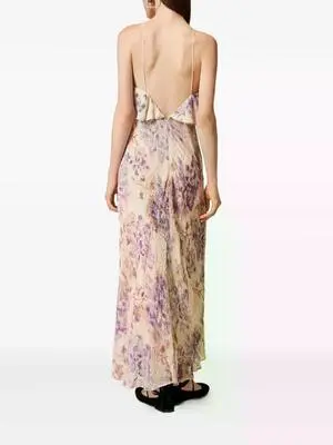 TWINSET Floral-pattern Velvet Dress