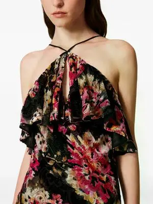 TWINSET Floral-pattern Ruffled Dress