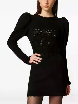 TWINSET Crochet-knit Mini Dress