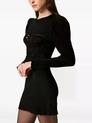 TWINSET Crochet-knit Mini Dress