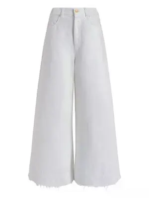 Alberta Ferretti Frayed-hem Jeans