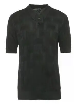 Dolce & Gabbana Patterned Silk Polo Shirt
