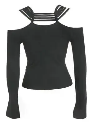 Simkhai Ribbed Knit Shoulder-cutout Top