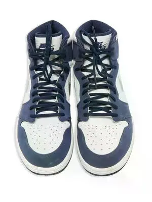 JORDAN Air 1 Suede Leather Sneakers - Blue