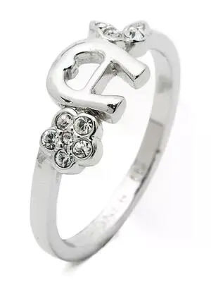 AIGNER Crystal Logo Ring