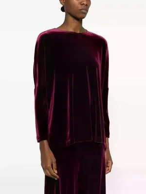 BLANCA VITA Round-neck Long-sleeve Top