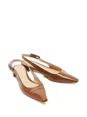 GIANVITO ROSSI Lindsay Pointed-toe Slingback Pumps