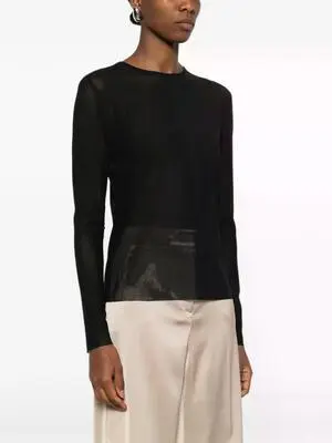 BLANCA VITA Long-sleeve Crew-neck Top