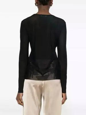 BLANCA VITA Long-sleeve Crew-neck Top