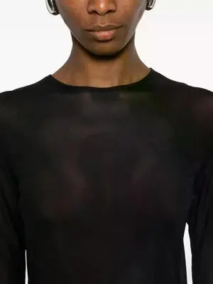 BLANCA VITA Long-sleeve Crew-neck Top