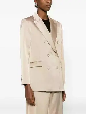 BLANCA VITA Double-breasted Blazer - Neutrals