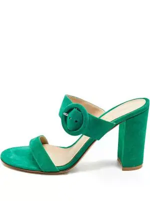 GIANVITO ROSSI Buckle Strap Suede Sandals