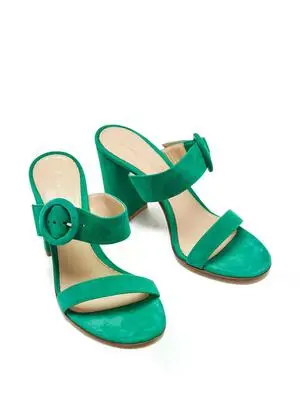 GIANVITO ROSSI Buckle Strap Suede Sandals