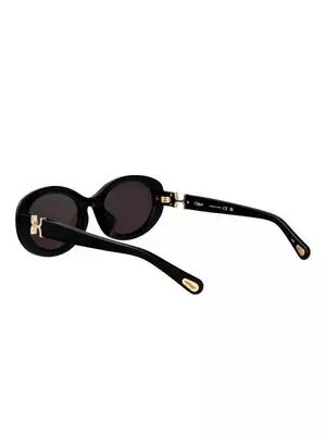 Chloé Marcie Oval Sunglasses - Black