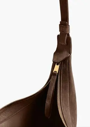 Khaite Small Augustina Suede Crossbody Bag - Cedar