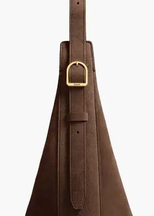 Khaite Small Augustina Suede Crossbody Bag - Cedar