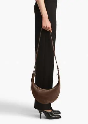 Khaite Small Augustina Suede Crossbody Bag - Cedar