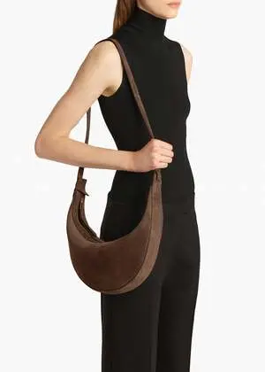 Khaite Small Augustina Crossbody Bag In Suede - Cedar