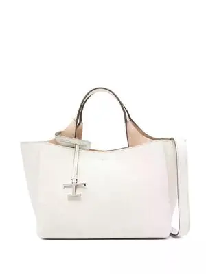 TOD'S Logo-charm Mini Tote Bag - White