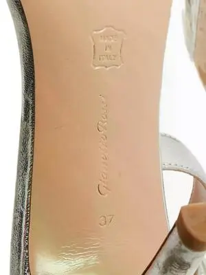 GIANVITO ROSSI Portofino Ankle-strap Sandals - Silver