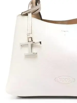 TOD'S Micro Logo-charm Tote - White
