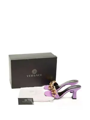 Versace Medusa Chain Leather Sandals
