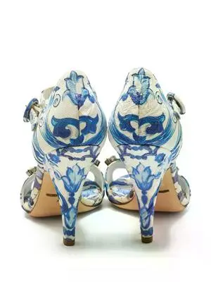 Dolce & Gabbana Brocade Crystal Sandals