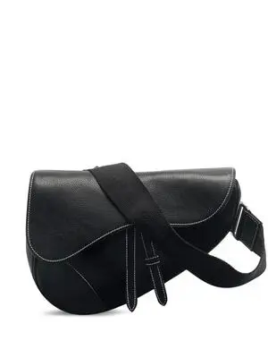 Dior Saddle Leather Cross Body Bag - Black