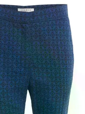 Sandro Jacquard Crepe Trousers