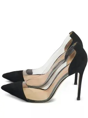 GIANVITO ROSSI Plexi Pointed Pumps - Black