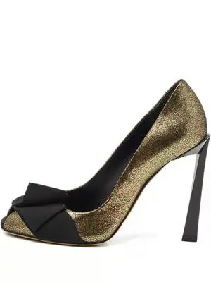 LANVIN Bow Peep-toe Pumps
