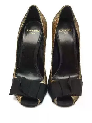 LANVIN Bow Peep-toe Pumps