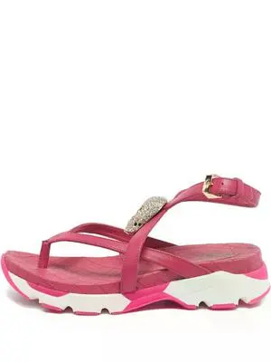 Philipp Plein Skull Leather Sandal - Pink