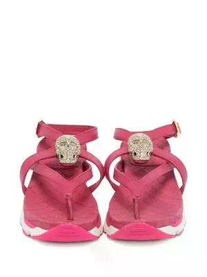 Philipp Plein Skull Leather Sandal