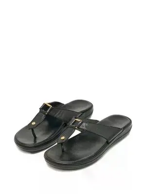 LOUIS VUITTON Textured-leather T-strap Sandals