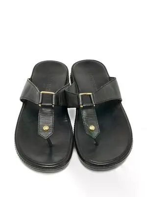 LOUIS VUITTON Textured-leather T-strap Sandals