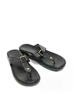 LOUIS VUITTON Textured-leather T-strap Sandals