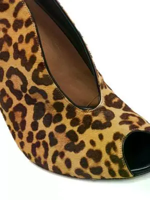 GIANVITO ROSSI Animal-print Peep-toe Boots