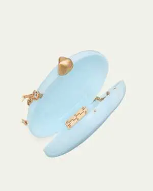 Cult Gaia Eviana Marbled Acrylic Clutch Bag - Light Breeze