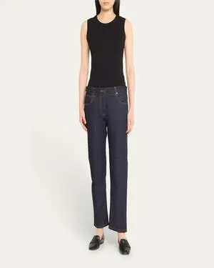 Majestic Filatures Soft Touch Sleeveless Crew - Noir