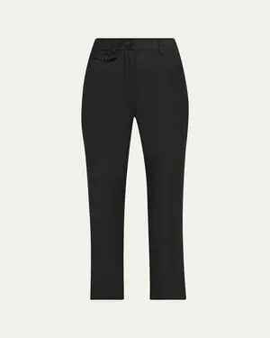 Anna Quan Juliette Slim-Straight Crop Pants - Black Wood