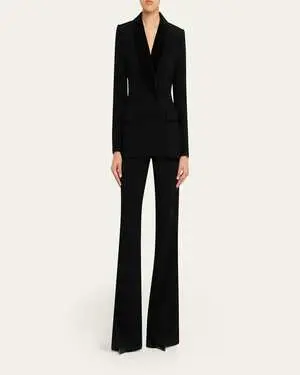 SERGIO HUDSON Velvet Shawl Collar Tuxedo Blazer