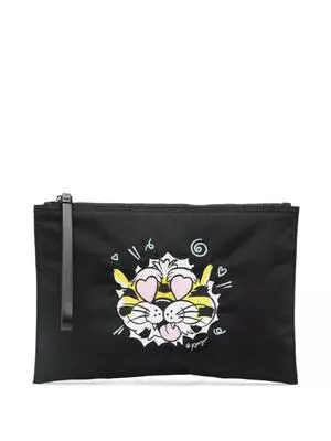 Kenzo Tiger Graphic Clutch - Black