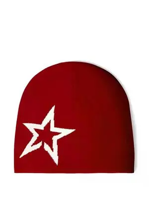 Perfect Moment Star-print Beanie - Red