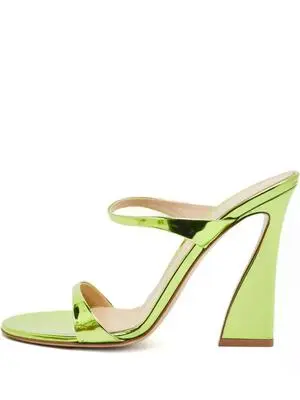 Women's Green Block Heel Sandals