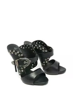 GIUSEPPE ZANOTTI Buckle Studded Leather Sandals