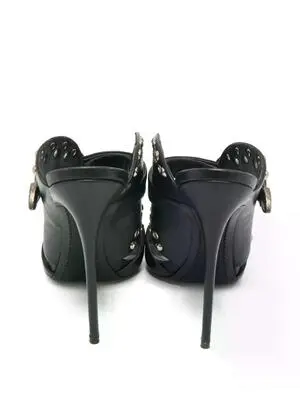 GIUSEPPE ZANOTTI Buckle Studded Leather Sandals