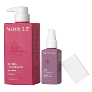 MEDIX 5.5 Support + Firm Duo | Retinol + Ferulic Acid Body Cream, 20% Vitamin F Serum - One-color