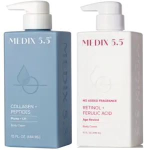 MEDIX 5.5 Plump + Firm Duo | Collagen Body Cream, Fragrance Free Retinol + Ferulic Acid Body Cream - One-color