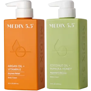 MEDIX 5.5 Nourish + Renew Duo | Coconut Oil + Manuka Honey Body Cream, Argan Oil Body Cream - One-color